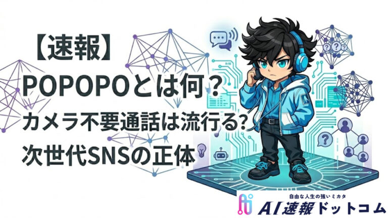 【速報】POPOPOとは何？カメラ不要通話は流行る？次世代SNSの正体 | AI速報ドットコム